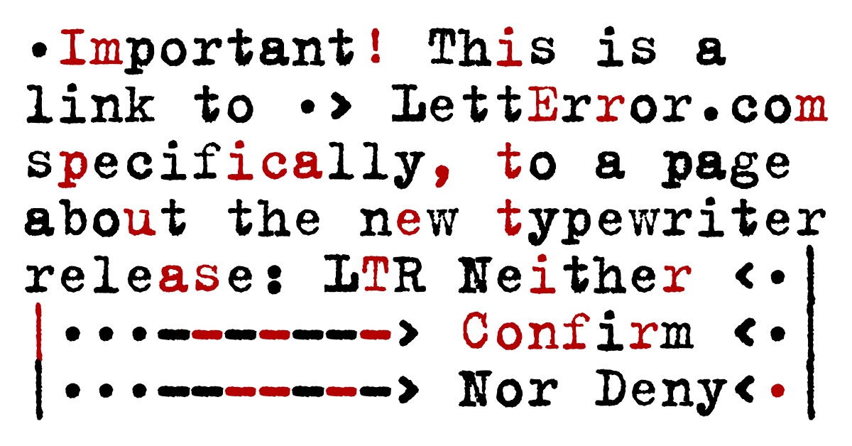 LTR NCND: Neither Confirm Nor Deny! A smoothly interpolating, textured ...